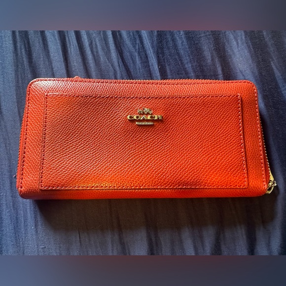 Coach | Bags | Coach Long Zip Leather Wallet | Poshmark